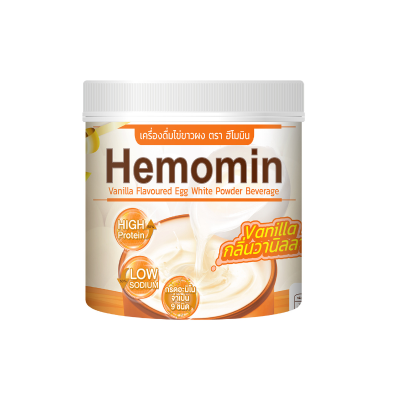 Hemomin โปรตีนไข่ขาว ฮีโมมิน ชนิดผง กลิ่นวานิลลา (400 กรัม) - Health ...