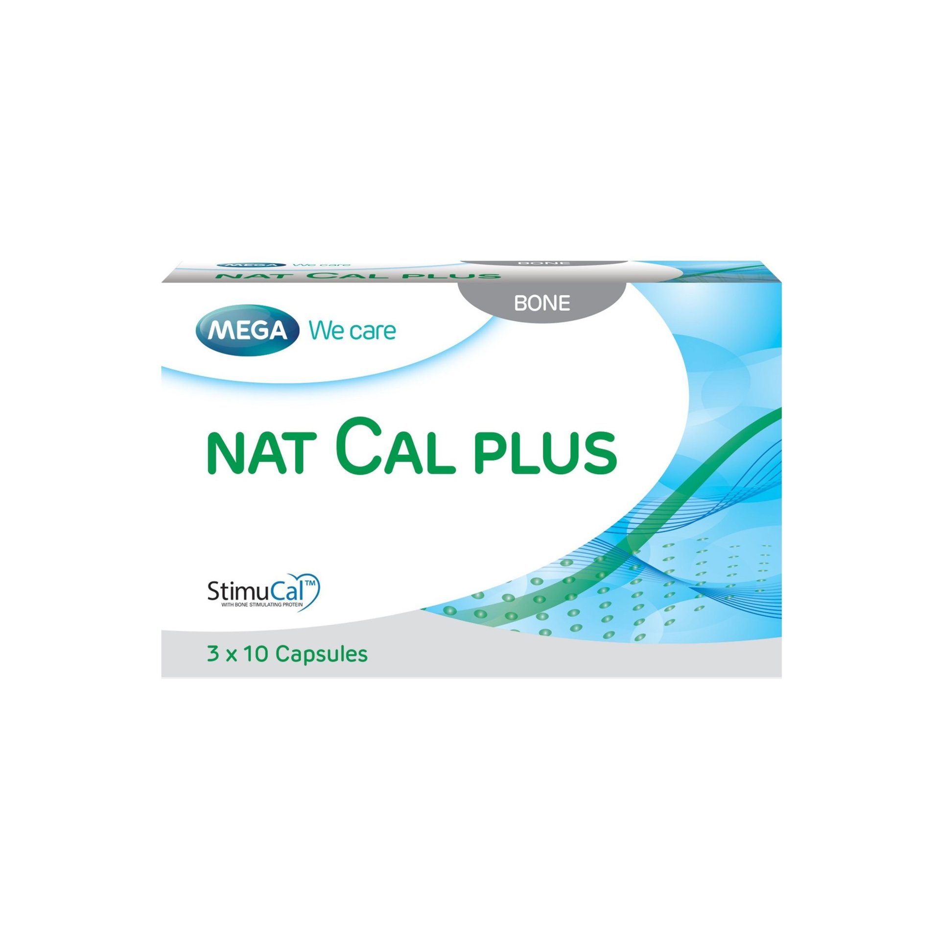 NAT CAL PLUS 3*10'S MEGA เสริมแคลเซียมและวิตามินเค-ดี - Health & Care Store